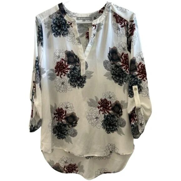 Daniel Rainn | Tops | Daniel Rainn Floral Relaxed Buttoned Blouse Size ...